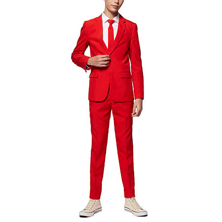 OppoSuits Big Boys 3-Piece Devil Solid Suit Set - Red