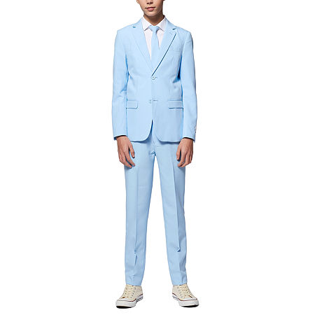 OppoSuits Big Boys 3-Piece Cool Solid Suit Set - Blue