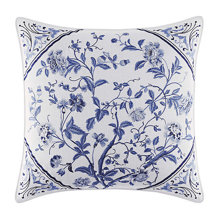 Laura Ashley Charlotte Decorative Pillow  16 x 16 - China Blue