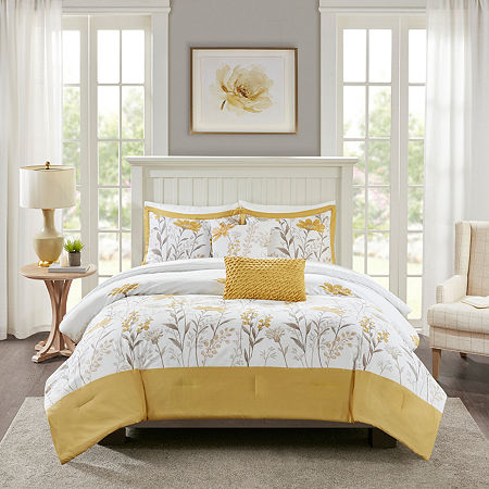 Closeout! Harbor House Meadow 5-Pc. Comforter Set  Full/Queen - Yellow