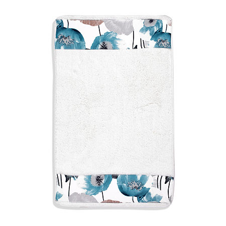 Click here for Popular Bath Poppy Fields Bath Rug  One Size  Blue prices