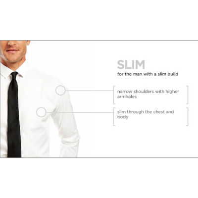 J. Ferrar Slim Mens Fit Easy Care Stretch Fabric Long Sleeve Dress ...