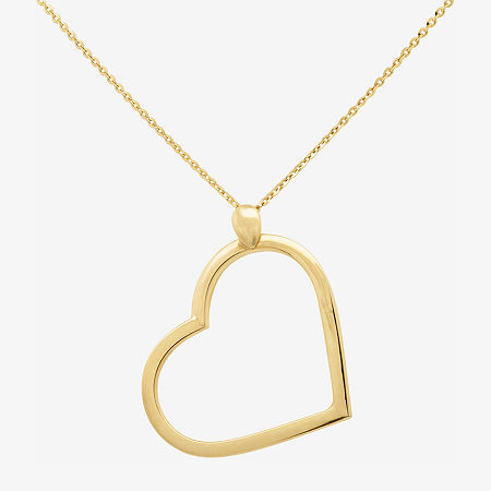 Click here for Womens 14K Gold Heart 18 Inch Pendant Necklace  On... prices
