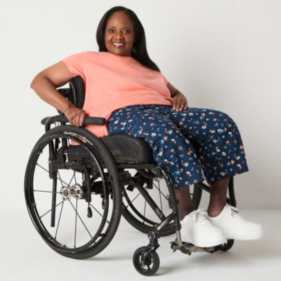 St. John's Bay Womens Mid Rise Adaptive Plus Seated Wear Capri Pants ...