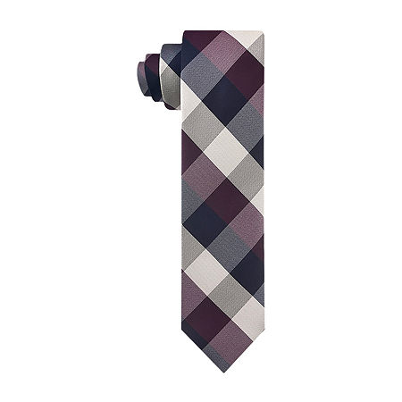 Click here for J. Ferrar Plaid Tie  One Size  Purple prices