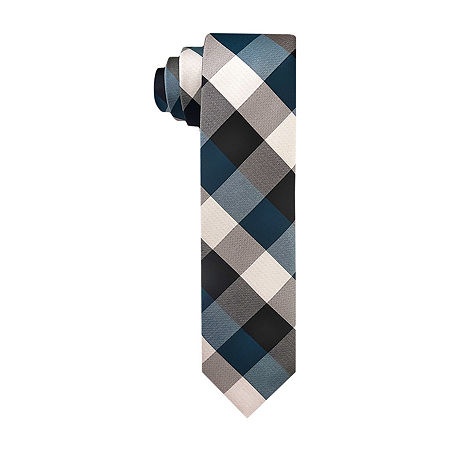 Click here for J. Ferrar Plaid Tie  One Size  Blue prices