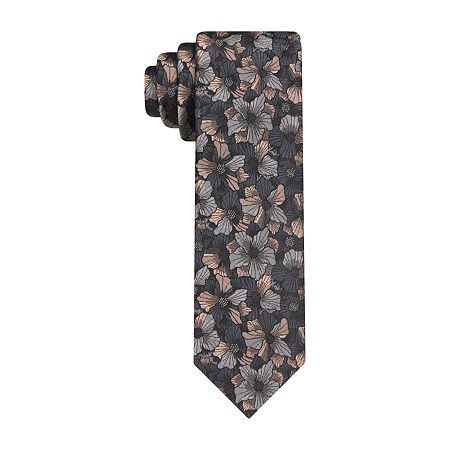 Click here for J. Ferrar Floral Tie  One Size  Black prices