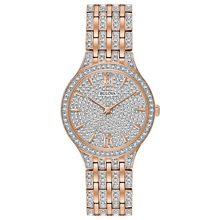 Click here for Bulova Phantom Womens Rose Goldtone Stainless Stee... prices
