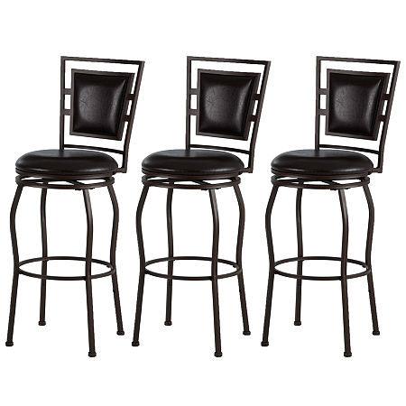 Click here for 3Pc Adjustable Stool Set Swivel Seat  One Size  Bl... prices