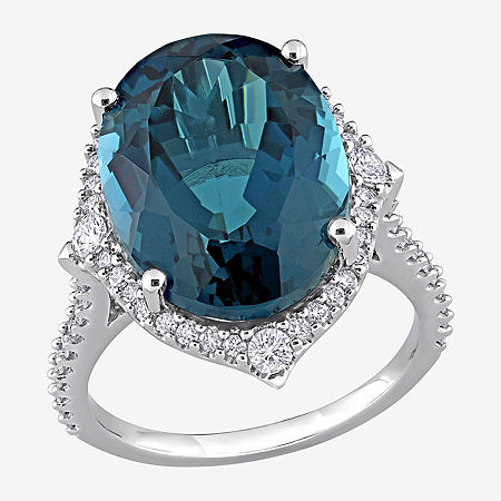 Click here for Womens Genuine London Blue Topaz 14K White Gold Co... prices