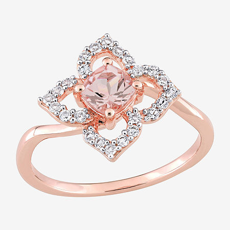 Click here for Womens Genuine Pink Morganite 18K Rose Gold Over S... prices