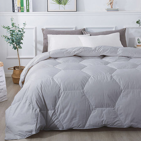 St. James Home Honeycomb Down Alternative Comforter  Full/Queen - Glacier Gray