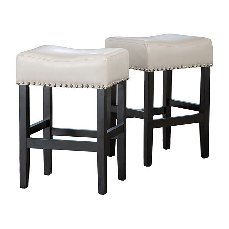 Set of 2 Lisette Counter Stools - White