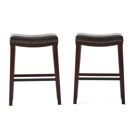 Click here for Kainu 2Pc Counter Height Nailhead Detail Bar Stool... prices