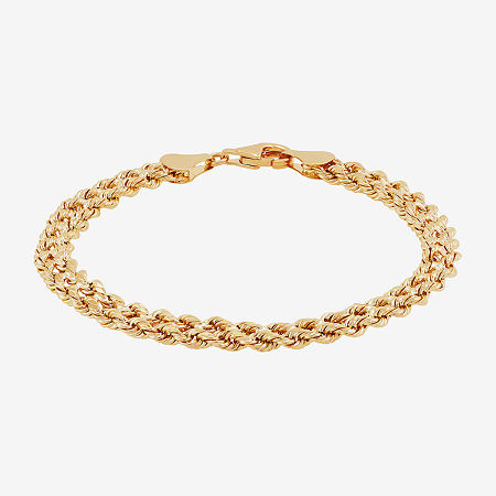 Click here for 10K Gold 4.9mm 7.25 Double Rope Bracelet  One Size prices