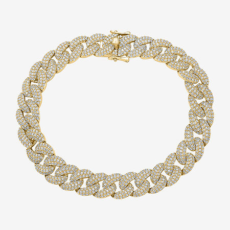 Click here for Mens 10K Gold 8 1/2 Inch Semisolid Curb Chain Brac... prices