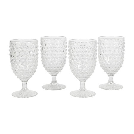 Click here for Martha Stewart Chauncey Hobnail 4-pc. Glass Goblet... prices