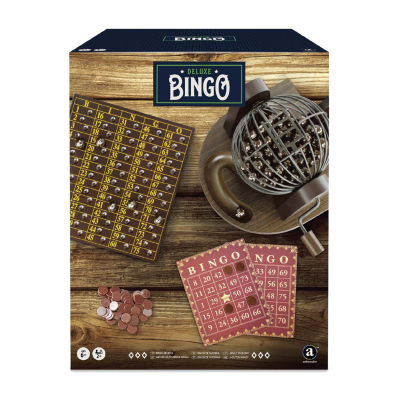 Merchant Ambassador Craftsman Deluxe Wood Bingo Game Set 390-pc. Board ...