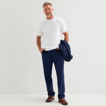 Click here for Stafford Linen Blend Mens Classic Fit Dress Flat F... prices