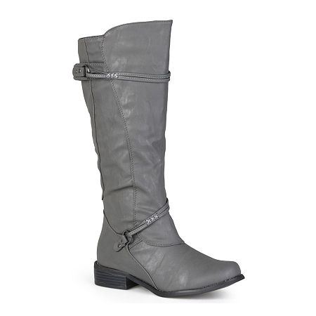 Click here for Journee Collection Womens Wide Calf Flat Heel Ridi... prices