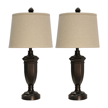 Click here for Stylecraft Madison Bronze Finish 2-pc. Lamp Set  O... prices