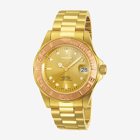 Click here for Invicta Pro Diver Mens Automatic Gold Tone Stainle... prices