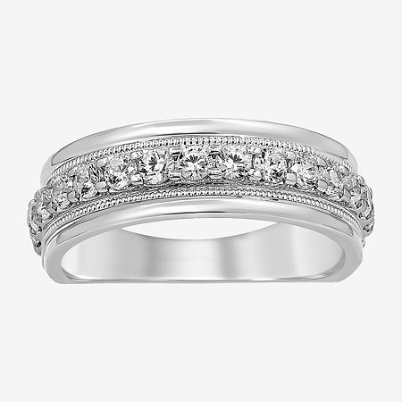Click here for Mens 3MM 1 CT. T.W. Natural White Diamond 10K Whit... prices