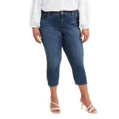 Levi's Shaping Mid Rise Plus Capris, Color: Lapis Amidst - JCPenney
