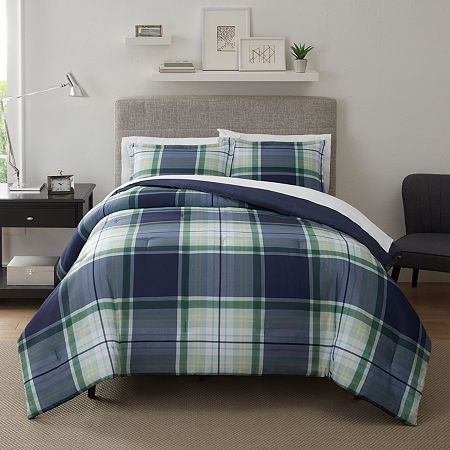 Click here for Serta Scott Midweight Comforter Set  One Size  Blu... prices