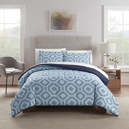 Click here for Serta Skyler Midweight Comforter Set  One Size  Bl... prices