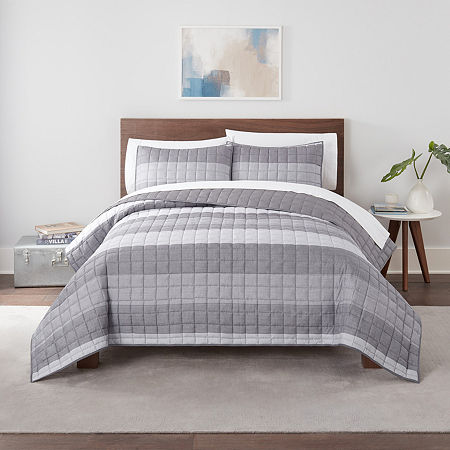 Click here for Serta Billy Quilt Set  One Size  Gray prices