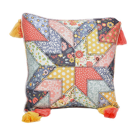 Click here for Donna Sharp Coral Crush Patch Square Throw Pillow... prices