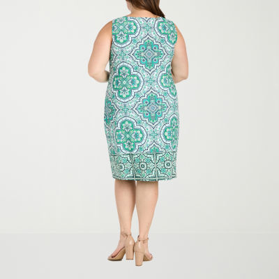 R & M Richards Womens Geometric Jacket Dress Plus, Color: Green - JCPenney