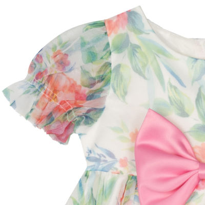 Rare Editions Baby Girls Sleeveless Puffed Sleeve Flower Girl Fit ...