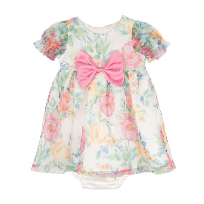 Rare Editions Baby Girls Sleeveless Puffed Sleeve Flower Girl Fit ...