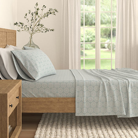 Click here for Linery Flannel Sheet Set  One Size  Green prices