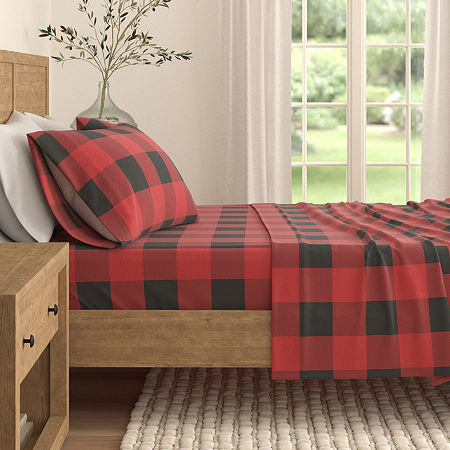 Click here for Linery Flannel Sheet Set  One Size  Red prices
