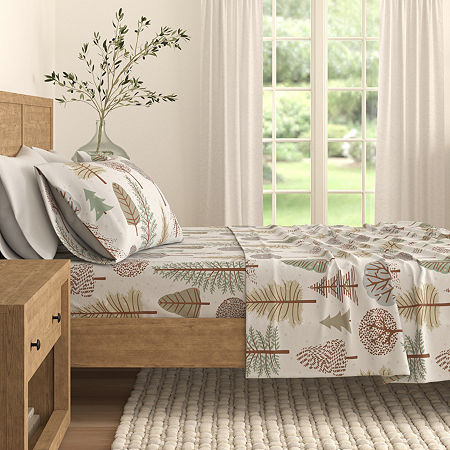 Click here for Linery Wild Lodge Flannel Sheet Set  One Size  Gre... prices
