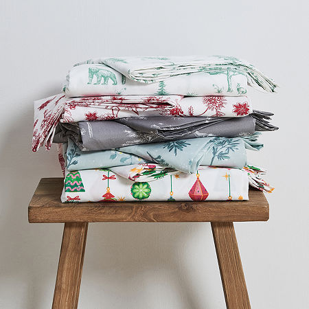 Click here for Linery Microfiber Lodge Sheet Set  One Size  Red prices