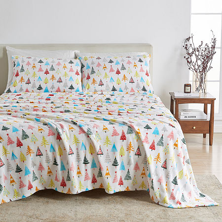 Click here for Linery Plush Printed Sheet Set  One Size  White prices