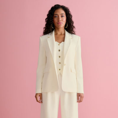 Bold Elements x Ally Brooke Womens Blazer, Color: Sugar Swizzle - JCPenney