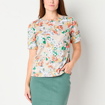 Click here for Liz Claiborne Womens Boat Neck Short Sleeve T-Shir... prices