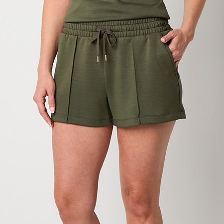 Click here for Stylus Womens High Rise Pull-On Short  Large  Gree... prices
