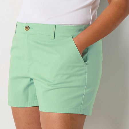 Click here for a.n.a Womens 4 1/2 Mid Rise Chino Short-Plus  28w... prices