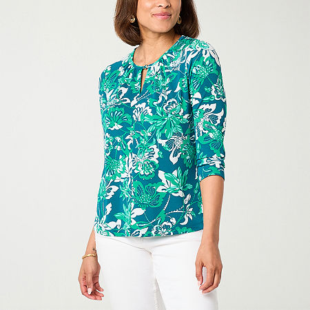 Click here for Liz Claiborne Womens Tall Crew Neck 3/4 Sleeve Blo... prices