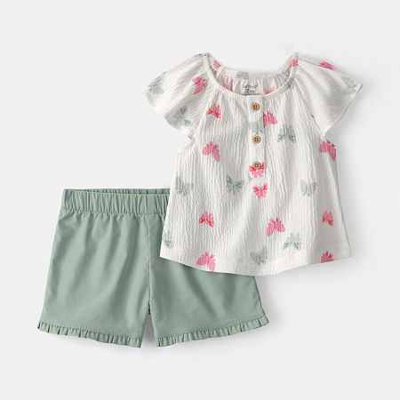 Click here for Carters Baby Girls Butterfly Top and Shorts  2-Pie... prices
