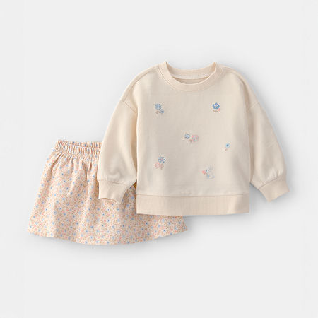 Click here for Carters Baby Girls 2-pc. Short Set  3 Months  Beig... prices