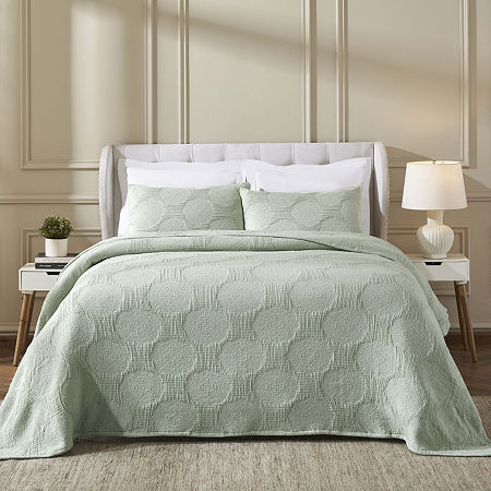 Click here for SUPERIOR Tanta Modern Circles Woven Coverlet  One... prices