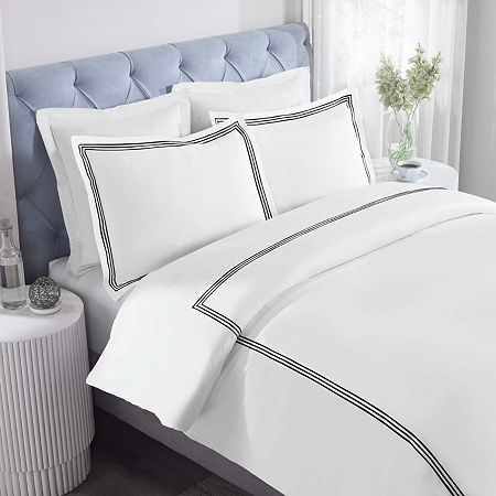 Click here for SUPERIOR Brandon Embroidered Cotton Modern Duvet C... prices