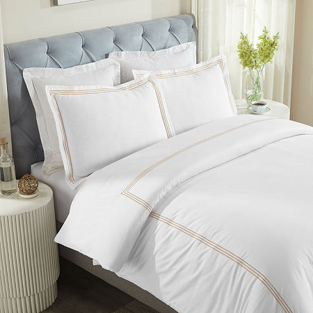 Click here for SUPERIOR Brandon Embroidered Cotton Modern Duvet C... prices